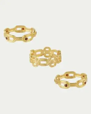 SOPHIE BLAKE Silvana Ring Stack - Gold
