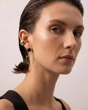 SOPHIE BLAKE Rumor Onyx Earrings - Gold