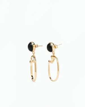 SOPHIE BLAKE Rumor Onyx Earrings - Gold