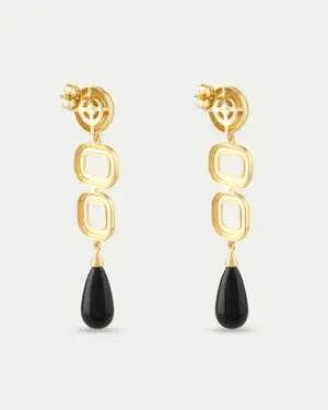 SOPHIE BLAKE Marcela Earrings Deco Black Onyx