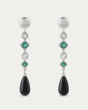 SOPHIE BLAKE Carmen Deco Drop Earrings - Silver