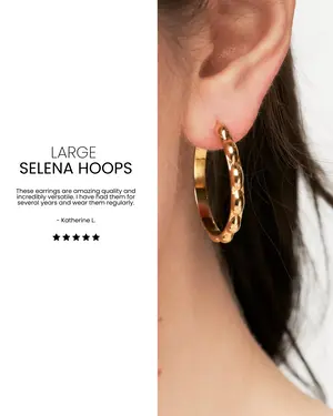 SOPHIE BLAKE Large Selena Hoop Earrings - Gold