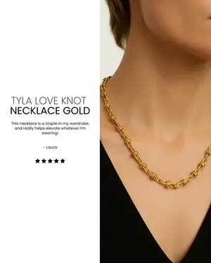 SOPHIE BLAKE Tyla Love Knot Chain Necklace - Gold