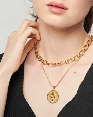 SOPHIE BLAKE Marta Medallion Pendant Necklace - Gold