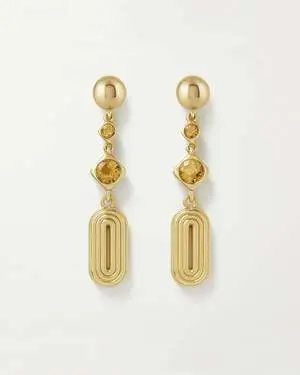 SOPHIE BLAKE Louis Deco Drop Earrings - Gold