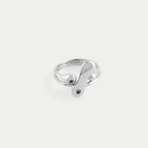 SOPHIE BLAKE Baille Ring Blue Topaz 14k White Gold