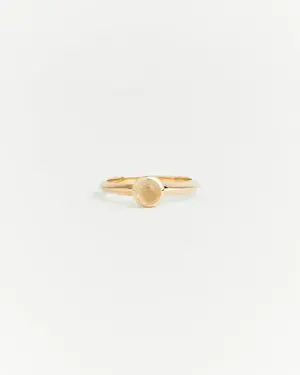 SOPHIE BLAKE Trinity Ring With Lemon Quartz - Gold
