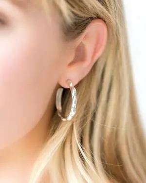 SOPHIE BLAKE Large Selena Hoop Earrings - Silver