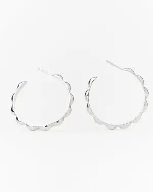 SOPHIE BLAKE Large Selena Hoop Earrings - Silver