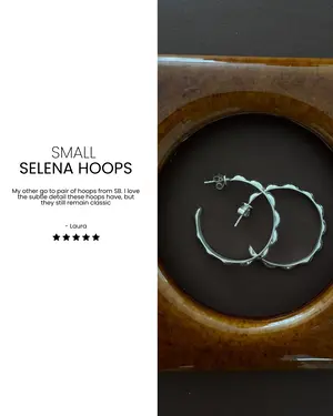 SOPHIE BLAKE Small Selena Hoop Earrings - Silver