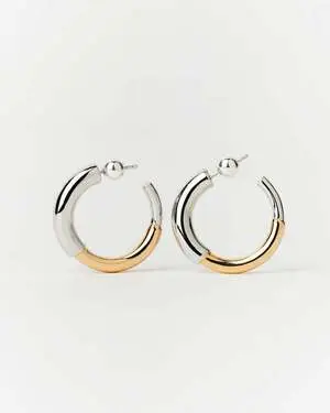 SOPHIE BLAKE Two-tone Maggie Hoop Earrings - Gold