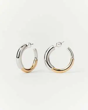 SOPHIE BLAKE Two-tone Maggie Hoop Earrings - Gold