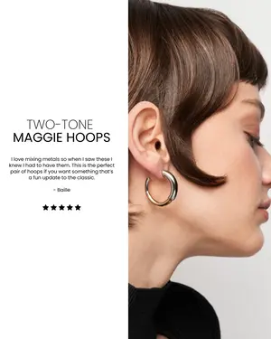 SOPHIE BLAKE Two-tone Maggie Hoop Earrings