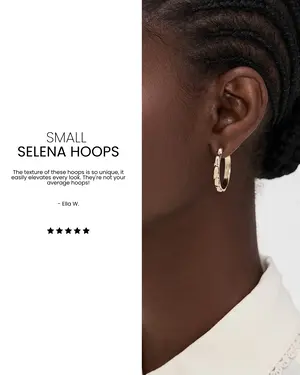 SOPHIE BLAKE Small Selena Hoop Earrings