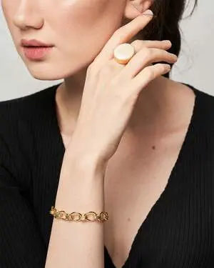 SOPHIE BLAKE Adriana Pearl Cocktail Ring - Gold