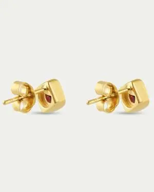 SOPHIE BLAKE Deco Stud Earrings With Garnet