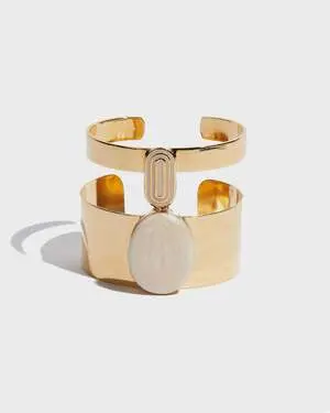 SOPHIE BLAKE Valeria Cuff With Pearl Enamel - Gold