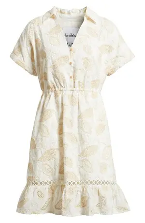 Sam Edelman Embroidered Cotton Shirt Dress