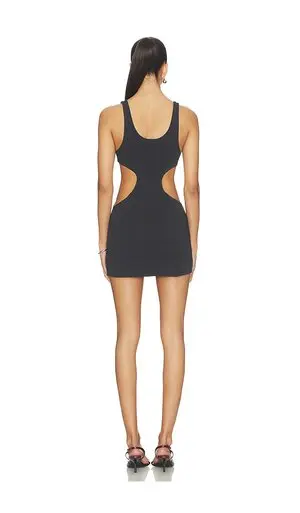 SKIMS Cotton Jersey Cut-out Mini Dress - Soot