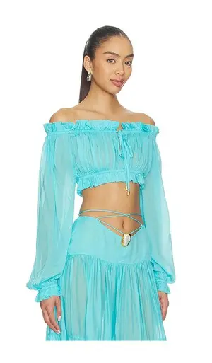 CIN CIN Off The Shoulder Cropped Top