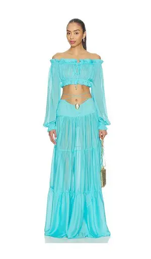CIN CIN Off The Shoulder Cropped Top