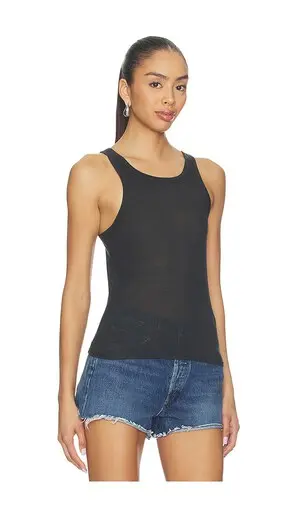 SKIMS Sheer Cotton Ribbed Tank - Soot