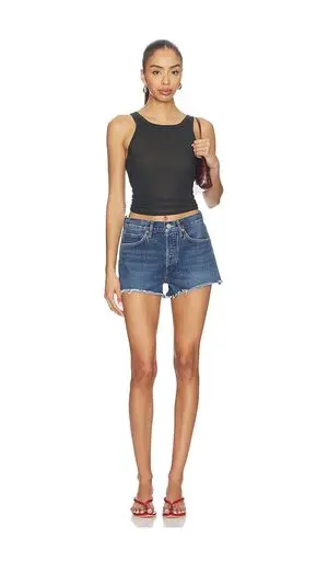 SKIMS Sheer Cotton Ribbed Tank - Soot