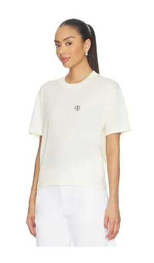 ANINE BING Walker Soft Stencil Tee - Cream