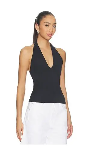 SKIMS Smooth Layers Halter Top - Obsidian