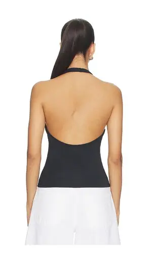 SKIMS Smooth Layers Halter Top - Obsidian