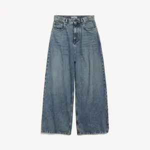 Balenciaga Low Crotch Baggy Jeans In Vintage Cotton Denim