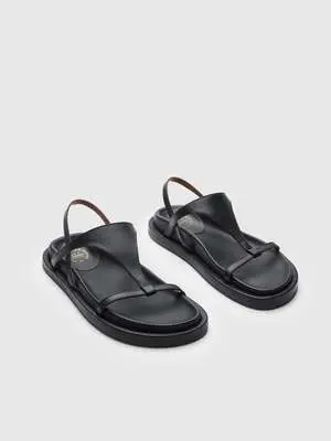 ATP ATELIER Ultimo Leather Sandals - Black