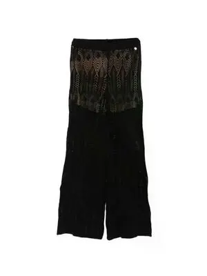 Liu Jo Open-work Trousers - Black