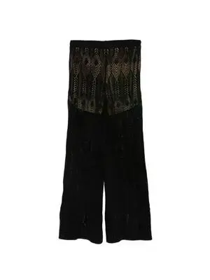 Liu Jo Open-work Trousers - Black