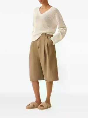 Fabiana Filippi V-neck Long-sleeve Sweater - Neutrals