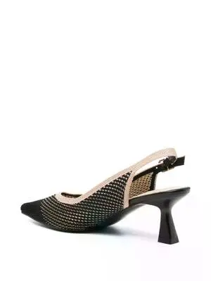 KEYS Pointed-toe Slingback Pumps - Black