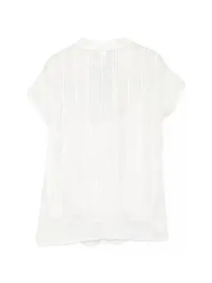 Liu Jo Striped Top With Chain Detail - Neutrals