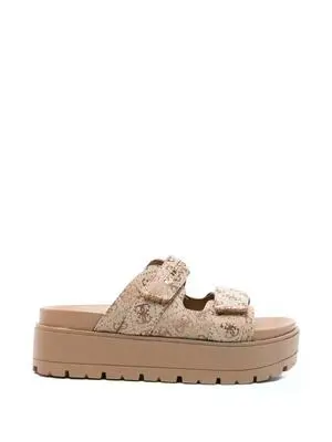 Guess Logo Platform Sandals