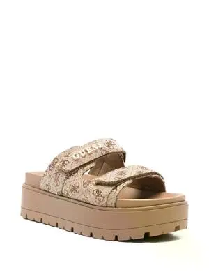 Guess Logo Platform Sandals