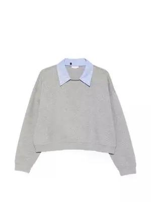 Liu Jo Embellished-collar Sweatshirt - Grey