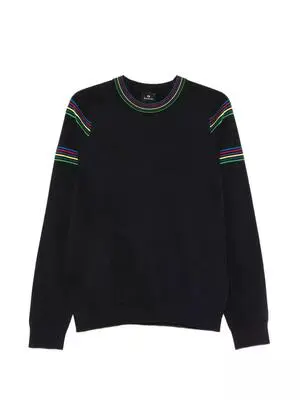 Paul Smith Striped-trim Sweater - Black