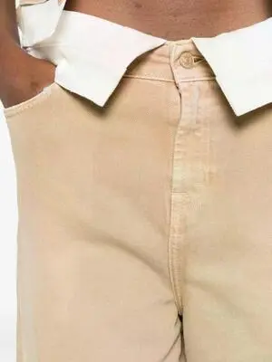 7 For All Mankind Double Layer Wide-leg Jeans - Neutrals