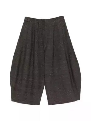 BOBOUTIC Pleated Cropped Trousers