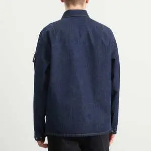 Stone Island Research Indigo Denim Zip Shirt Jacket
