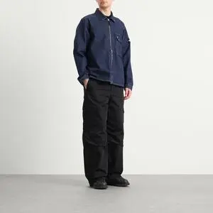 Stone Island Research Indigo Denim Zip Shirt Jacket