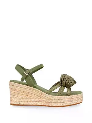 PALOMITAS BY PALOMA BARCELÒ Galena Flower-braided Wedge Sandals