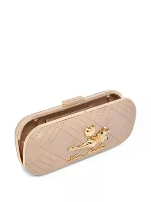 Moschino Quilted Charm Clutch - Neutrals