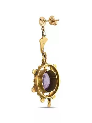 LB EXCLUSIVE Amethyst And Seed Pearl Drop Earrings