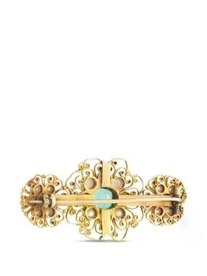 LB EXCLUSIVE Emerald And Pearl Brooch