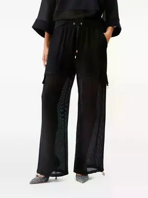 Liu Jo Sheer Cargo Pants - Black